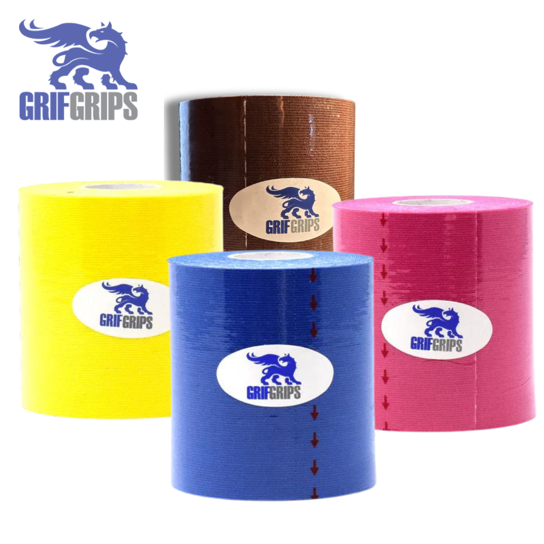 Rainbow Roll Packs - GrifGrips Secure Sports Tape by the Roll - 4 Colo